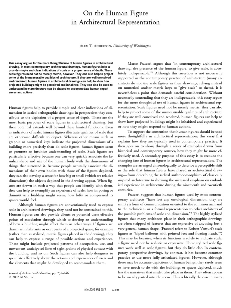Architecture and The Human Figure | PDF | Drawing | Perspective (Graphical)