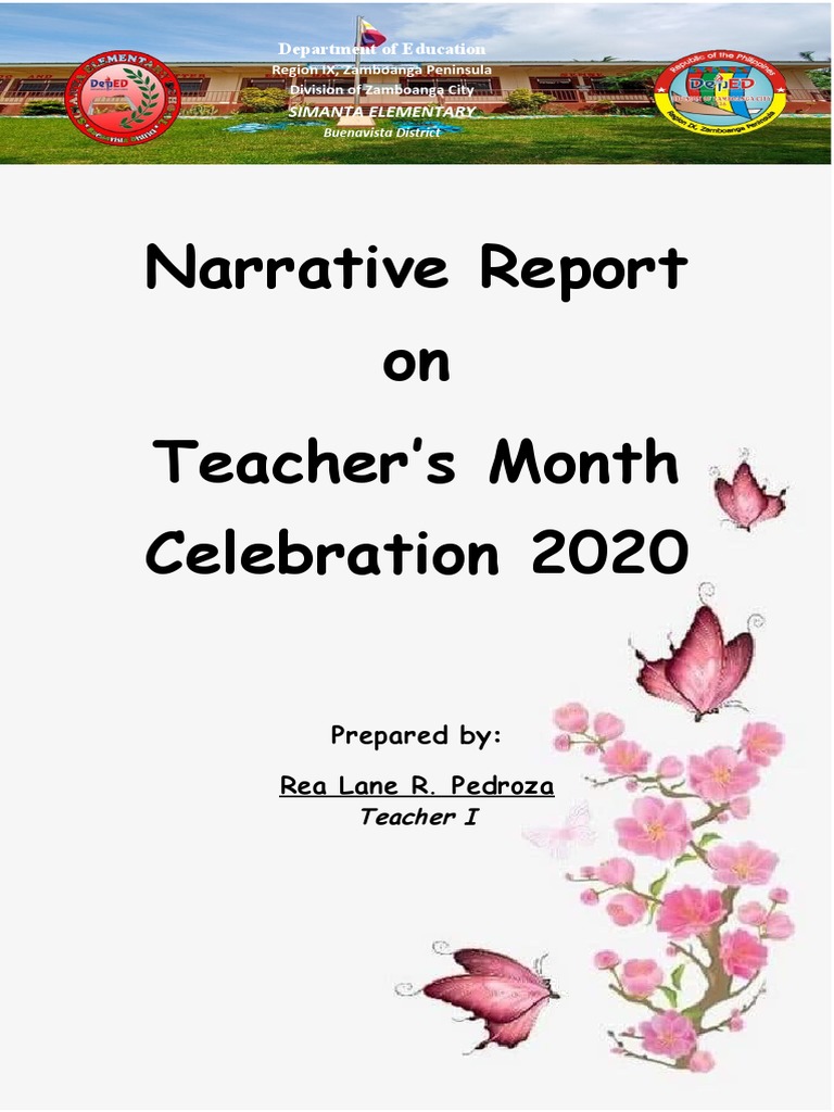 Narrative Report On Teacher's Month Celebration 2020: Prepared By: Rea ...