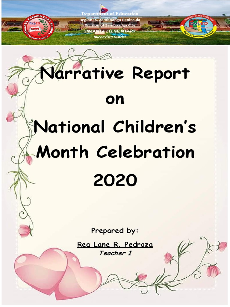 Narrative Report On National Children's Month Celebration 2020 | PDF