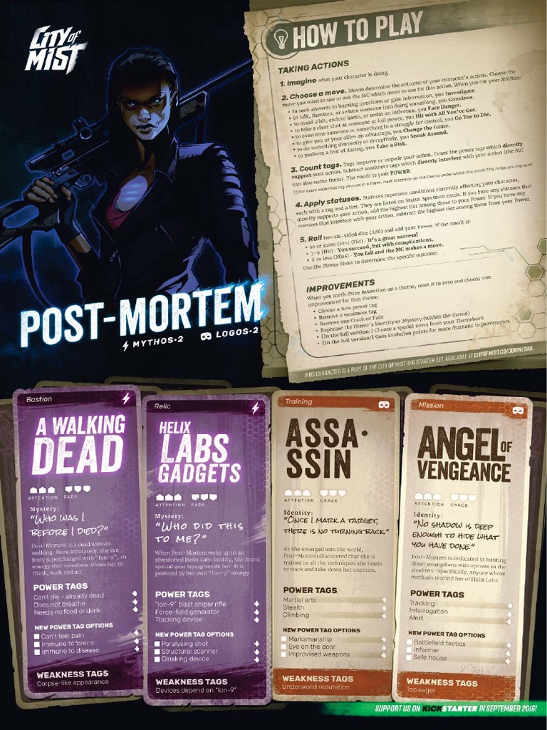 City of Mist - Post-Mortem (Color, Updated) | PDF