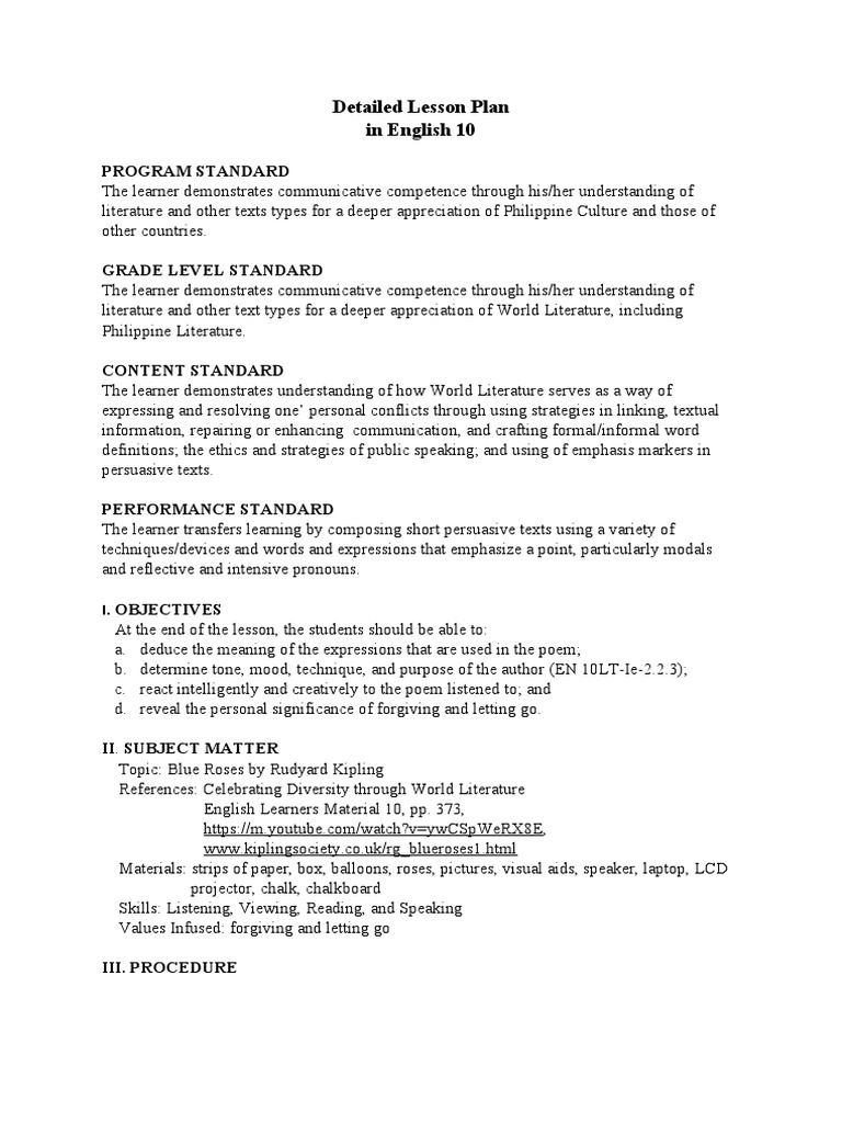 English Jhs | PDF | Lesson Plan | Learning