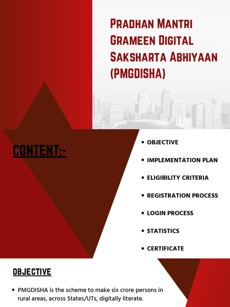 Pradhan Mantri Grameen Digital Saksharta Abhiyaan (Pmgdisha) | Download ...