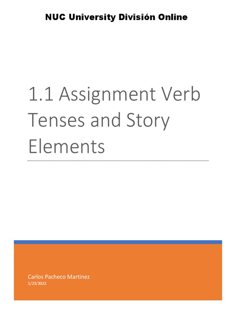 1.1 Assignment Verb Tenses | PDF