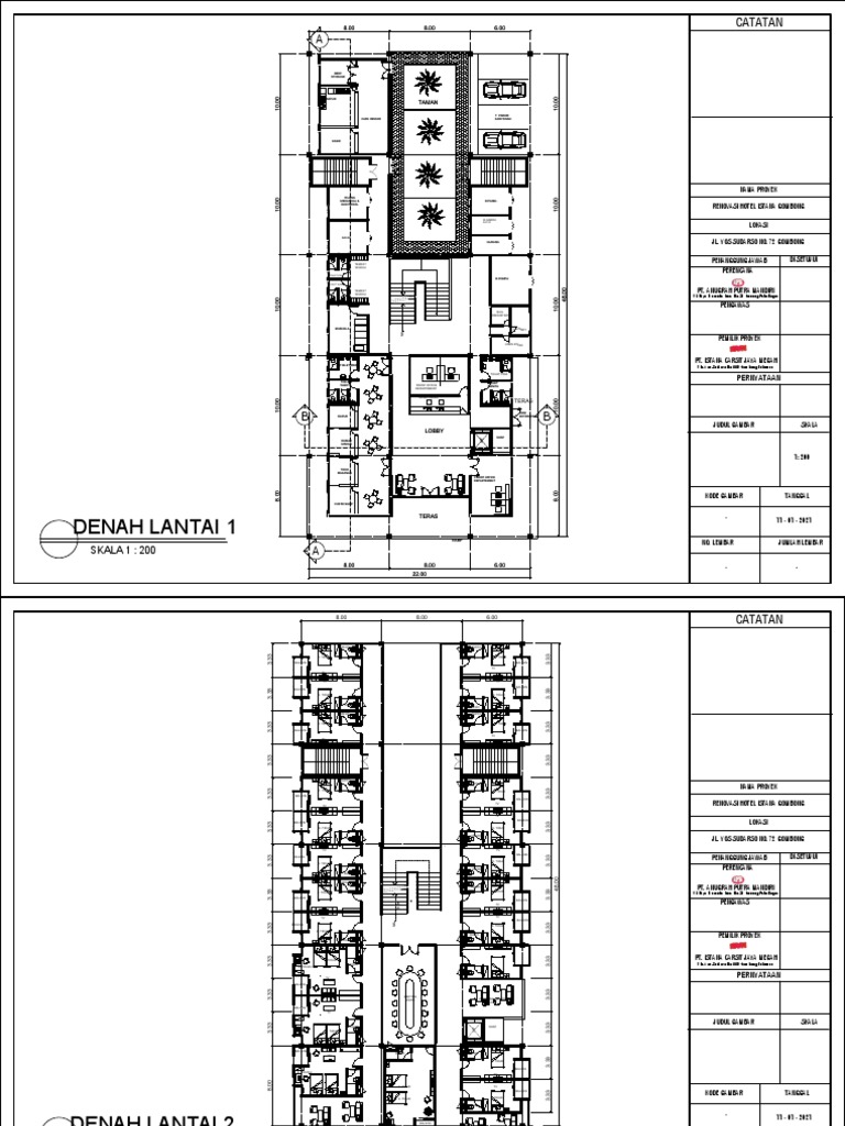 Denah Renovasi Hotel Istana Gombong | PDF
