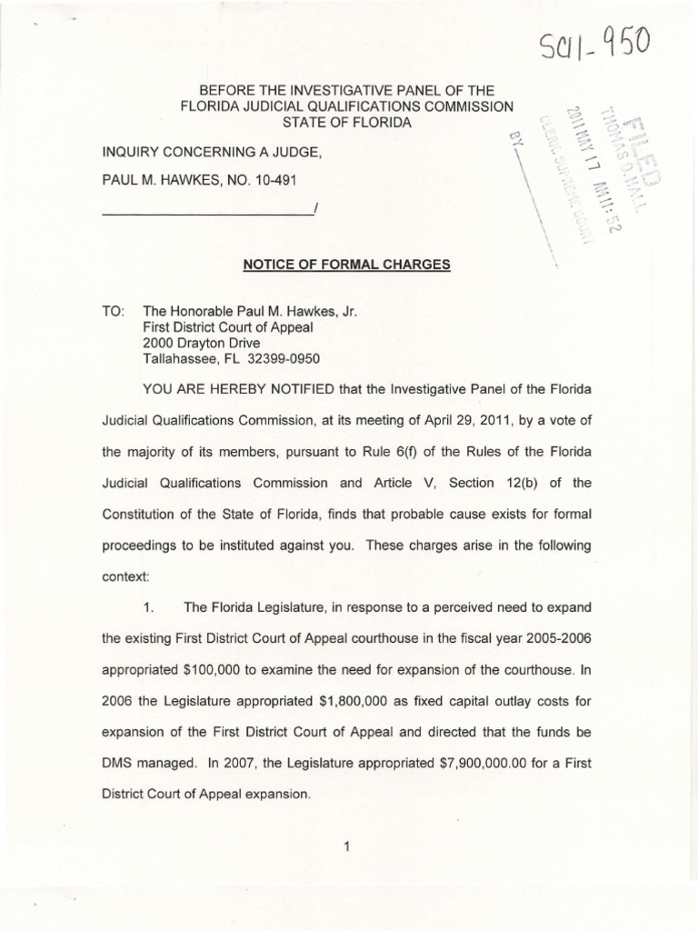 Notice of Formal Charges | PDF | Law Clerk | Judiciaries