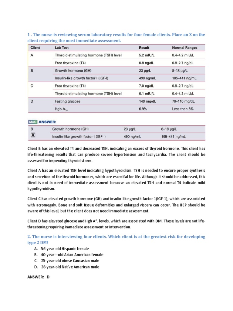 Care of Adults 26 Endocrine Management | PDF | Hypoglycemia ...
