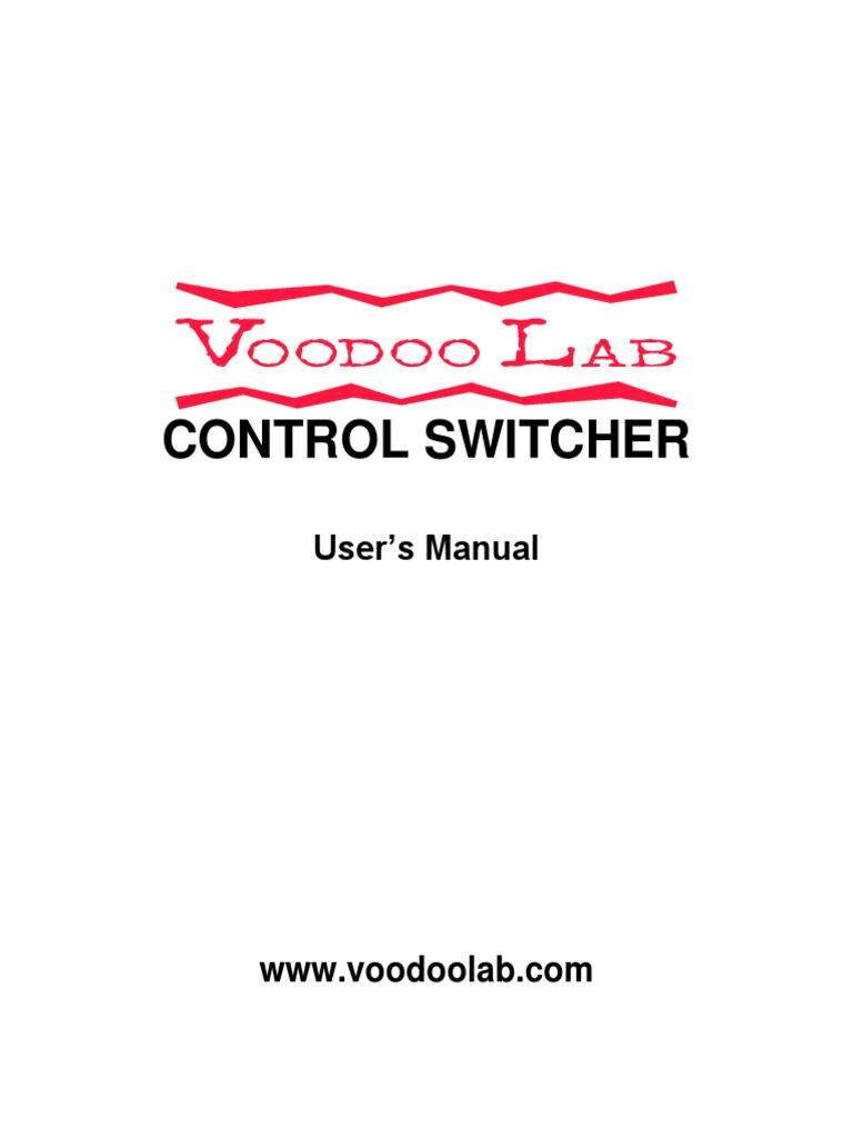 Control Switcher: User's Manual | PDF | Switch | Electrical Connector