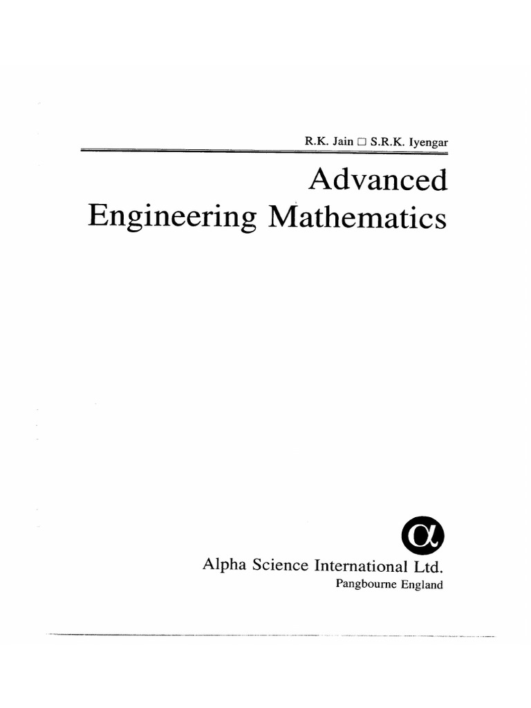 Advanced Engineering Mathematics-RK Jain & SRK Iyengar | PDF