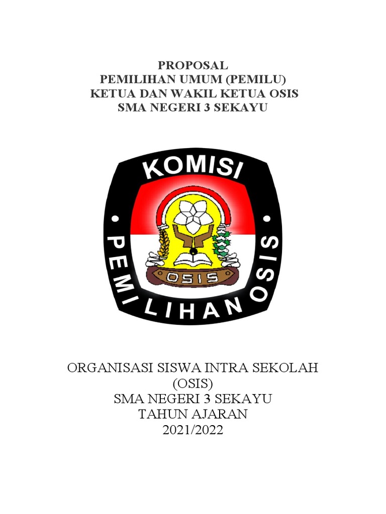 PROPOSAL Pemilihan Osis 2020 | PDF | Karier & Perkembangan | Ilmu Sosial