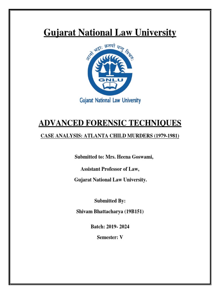 Case Analysis - Atlanta Child Murders (Practicals) | PDF | Law ...