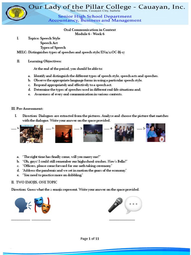OCC Module 6 | PDF | Speech | Neuropsychological Assessment