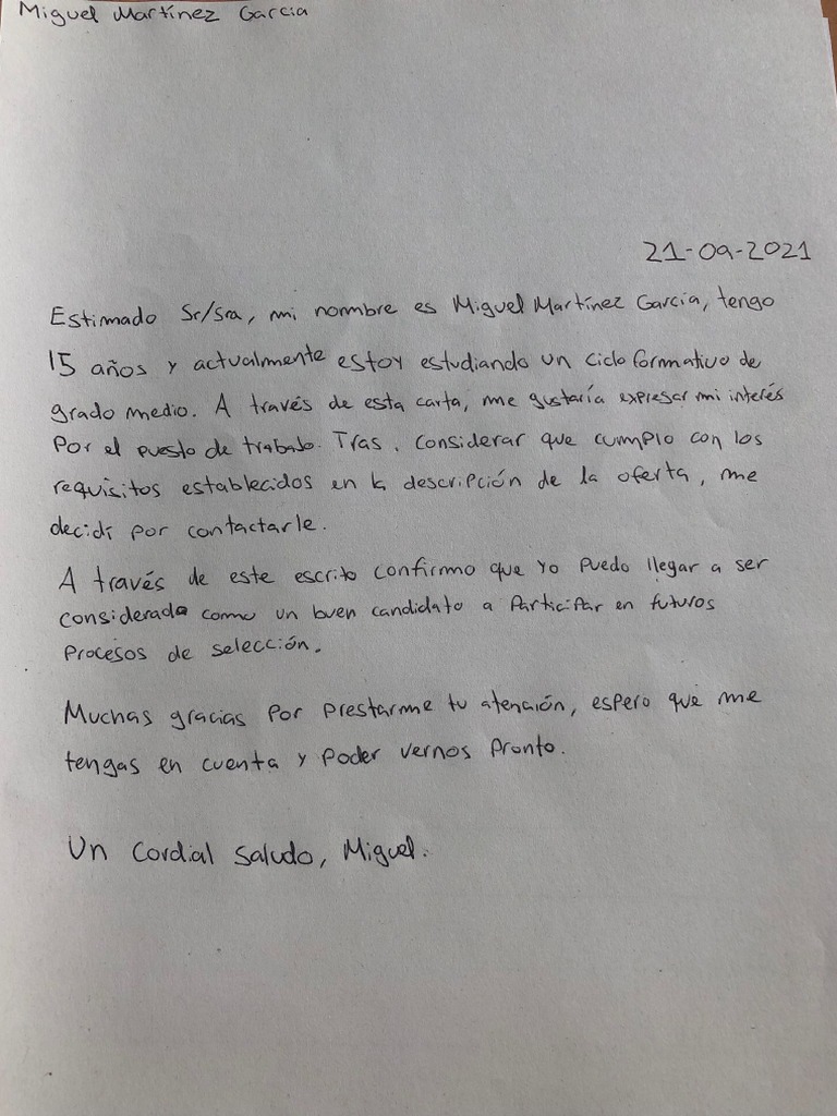 Carta Manuscrita | PDF