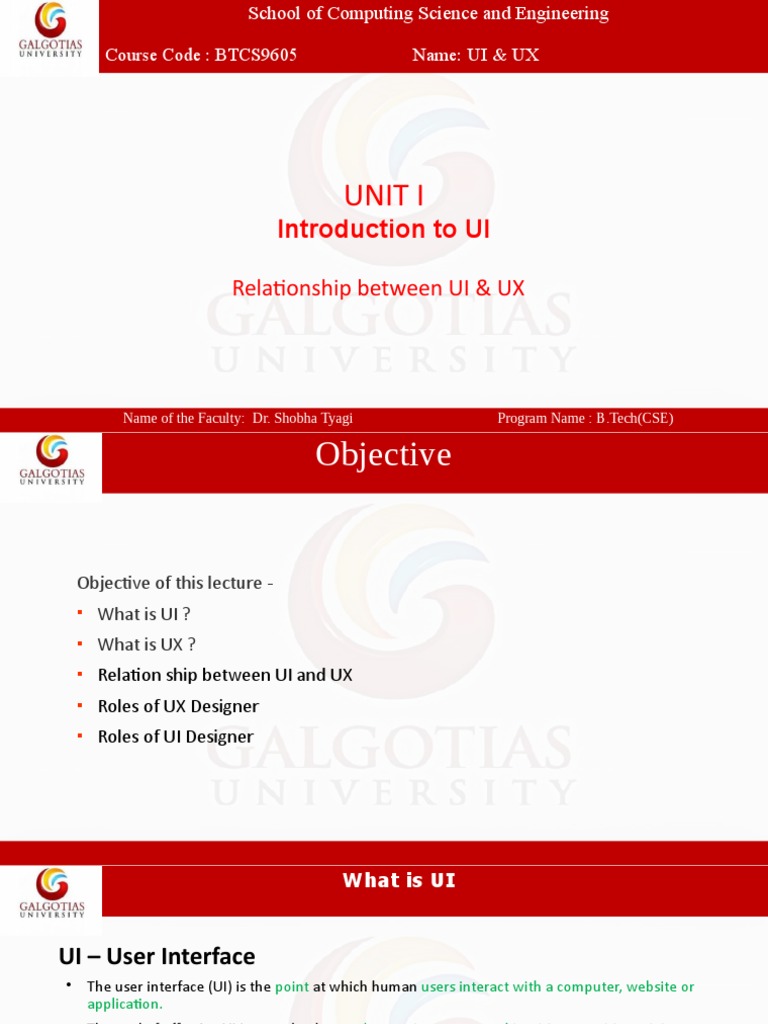 Unit 1 UI - UX-1 | PDF | User Interface | Usability