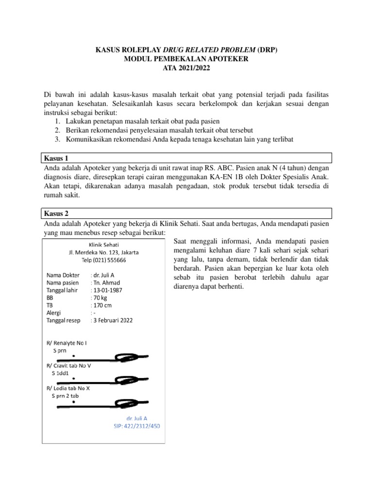 2 Feb-Kasus Roleplay DRP | PDF | Kesehatan Holistik