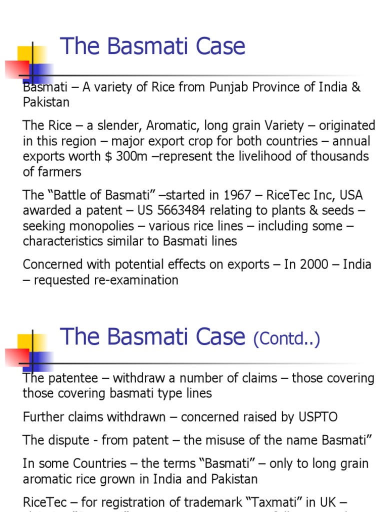 The Basmati Case | PDF | Business | Rice