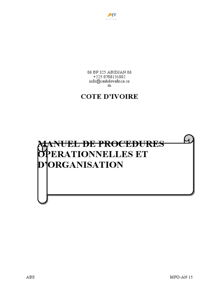 Manuel de Procédures Opérationnelles ABS | PDF | Informatique ...