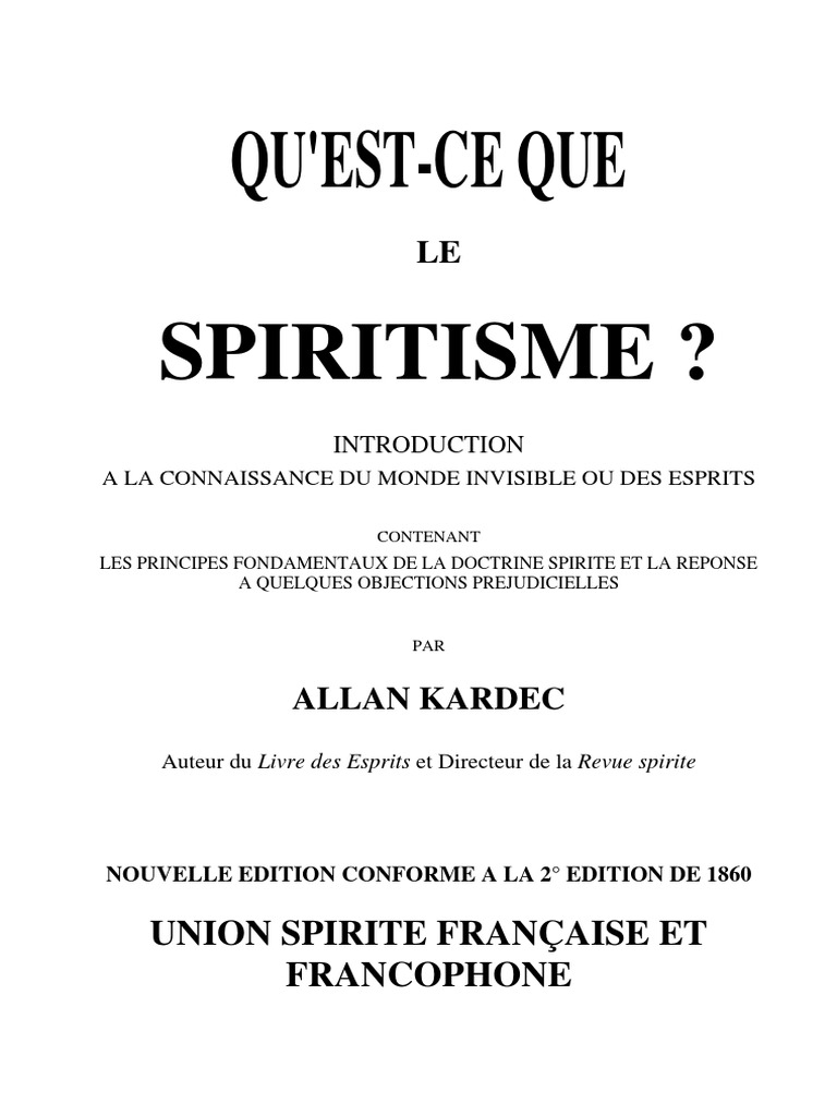 Qu'est-Ce Que Le Spiritisme | PDF | Spiritualisme | Science