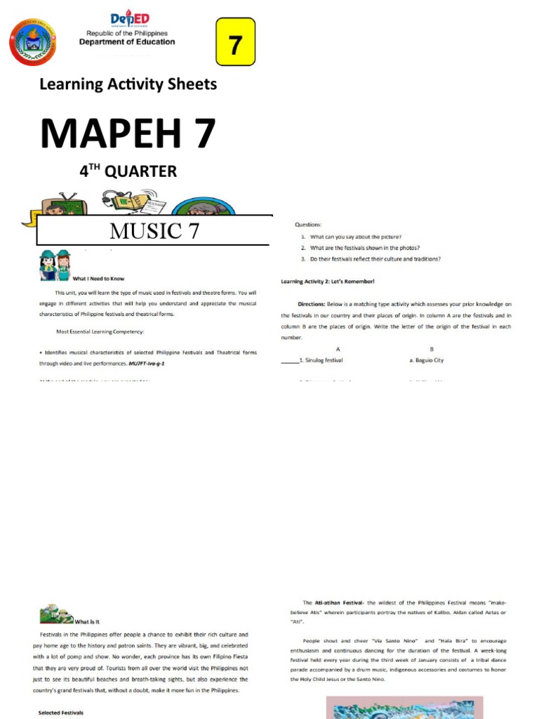 Mapeh Module Q4 | Download Free PDF | Dances | Philippines
