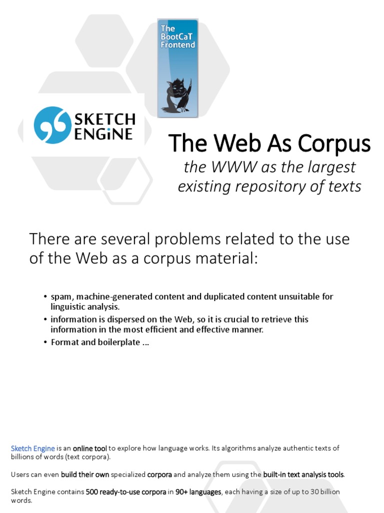 The Web As Corpus: The WWW As The Largest Existing Repository of Texts ...