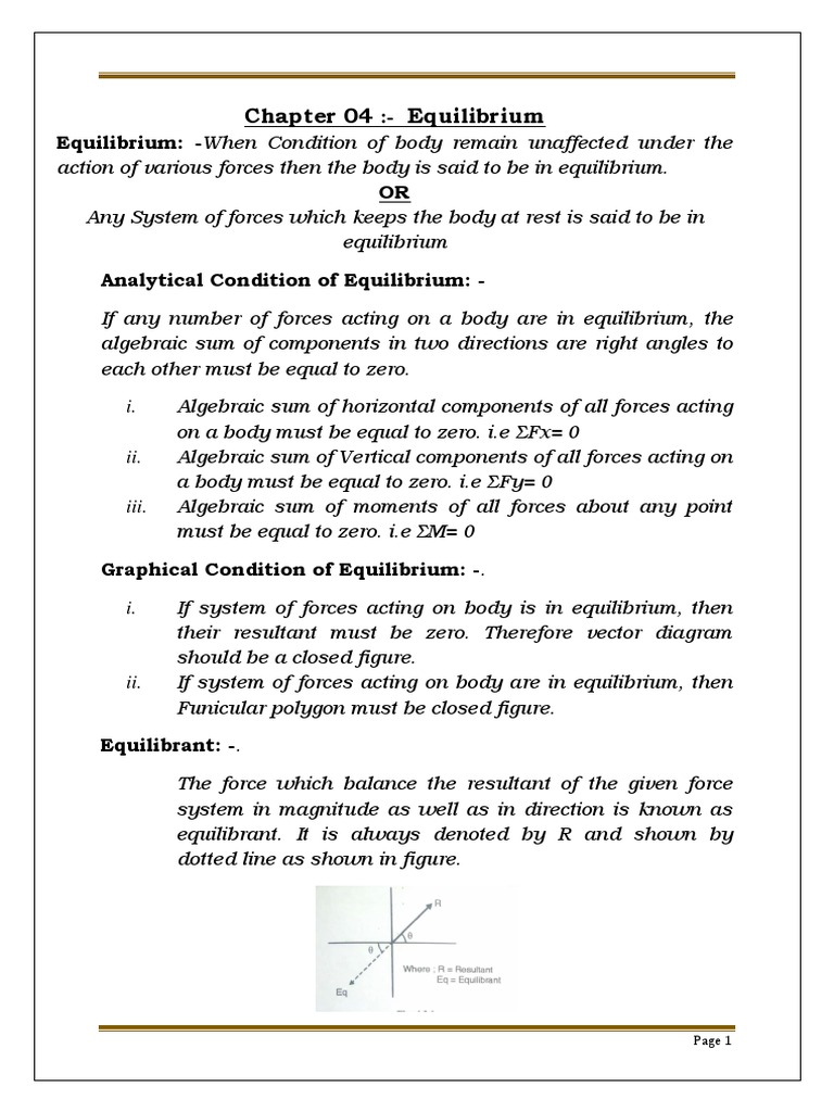 Chapter 04equillibrium | PDF | Force | Euclidean Vector