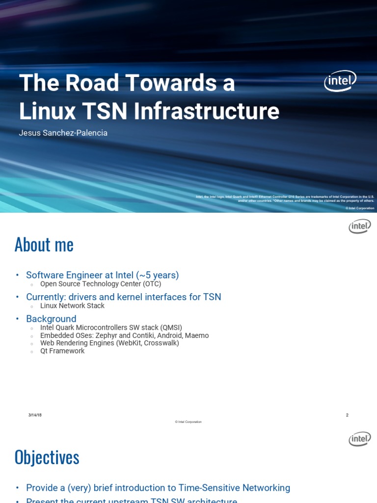 The Road Towards A Linux TSN Infrastructure: Jesus Sanchez-Palencia | PDF | Communications ...