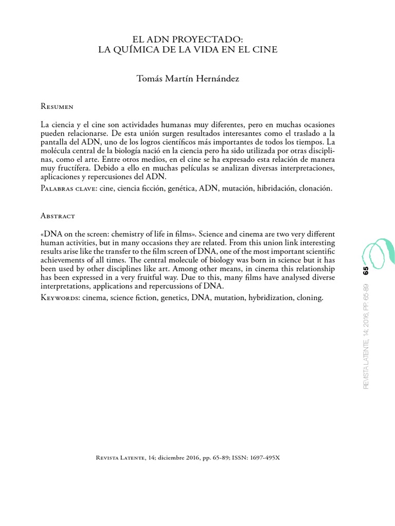 El ADN en la pantalla | PDF | Francis Crick | Adn