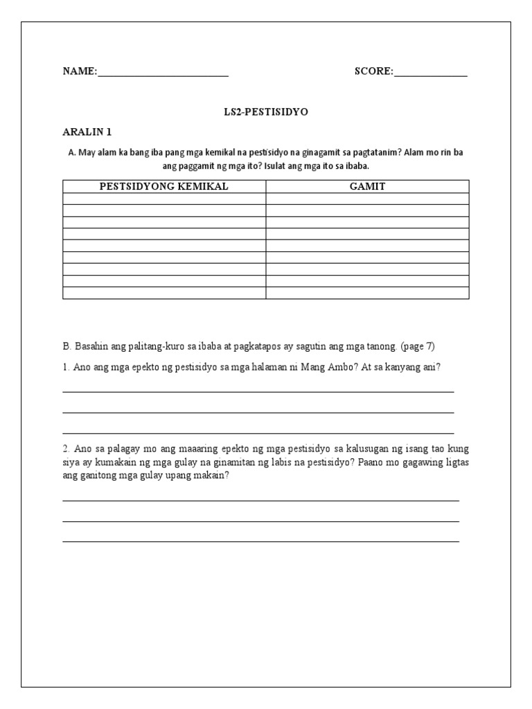 PESTISIDYO | PDF