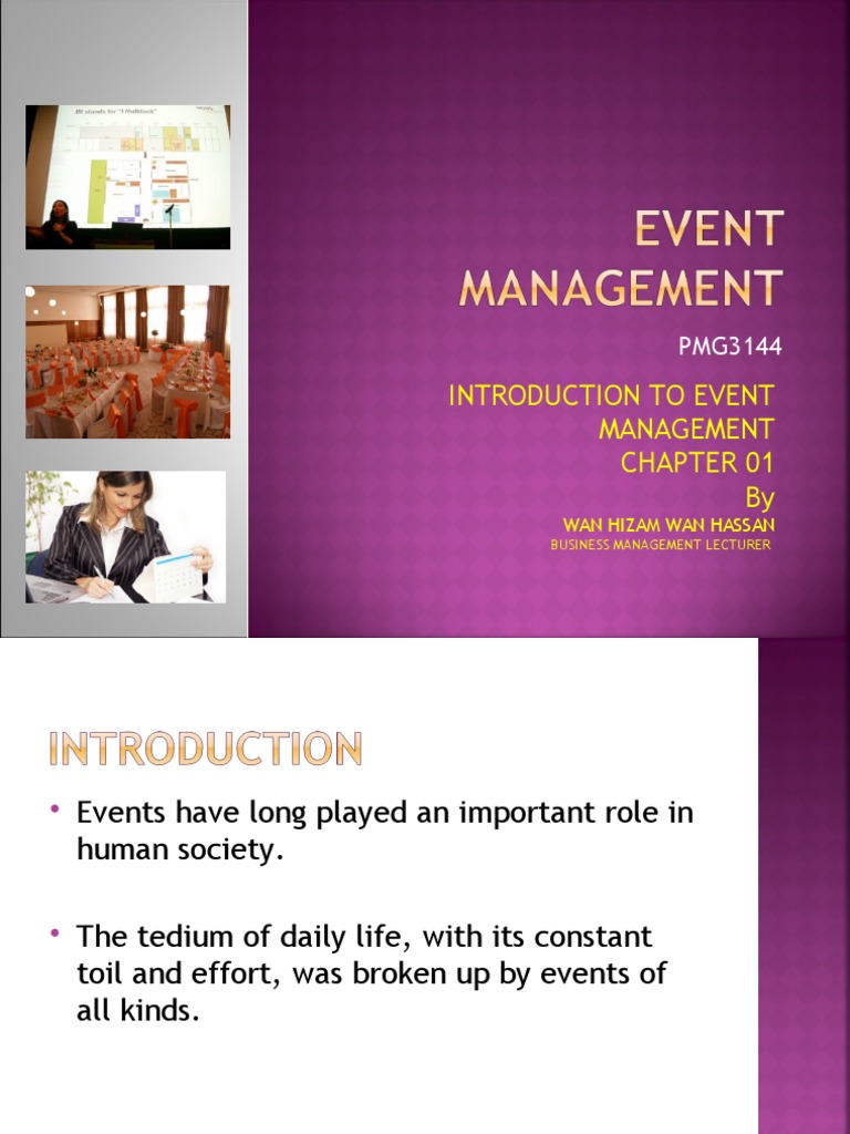 Introduction To Event Management By: Wan Hizam Wan Hassan | PDF ...