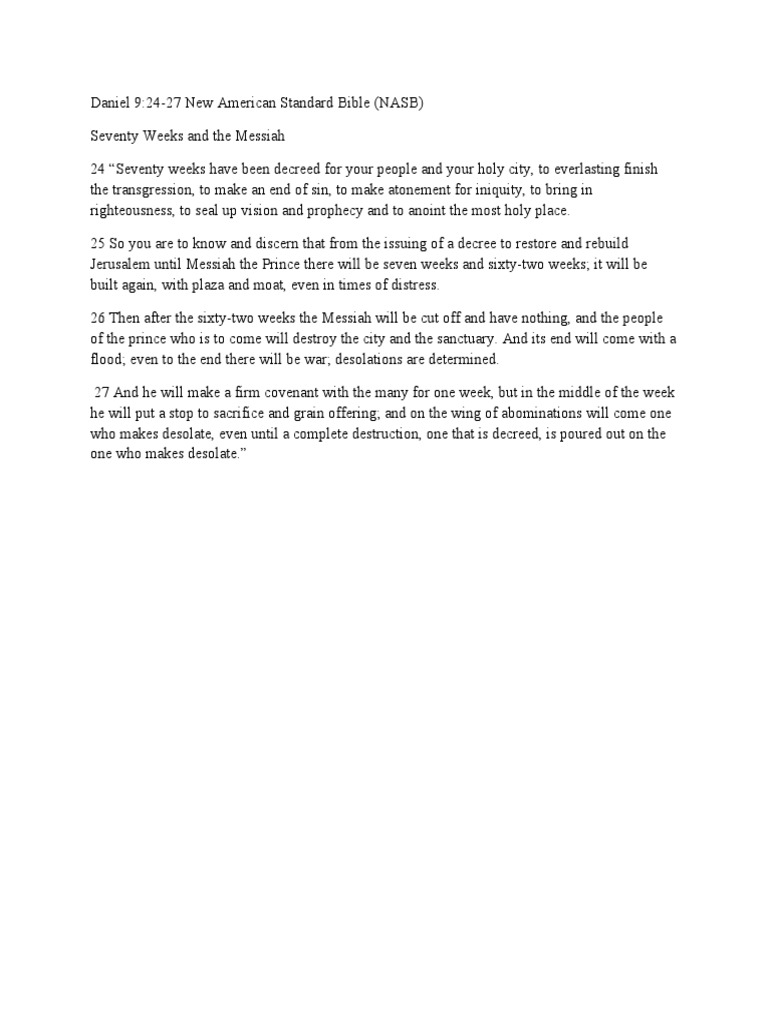 Daniel 9 - 24-27 | PDF