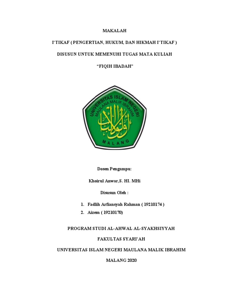 Pengertian Iktikaf | PDF