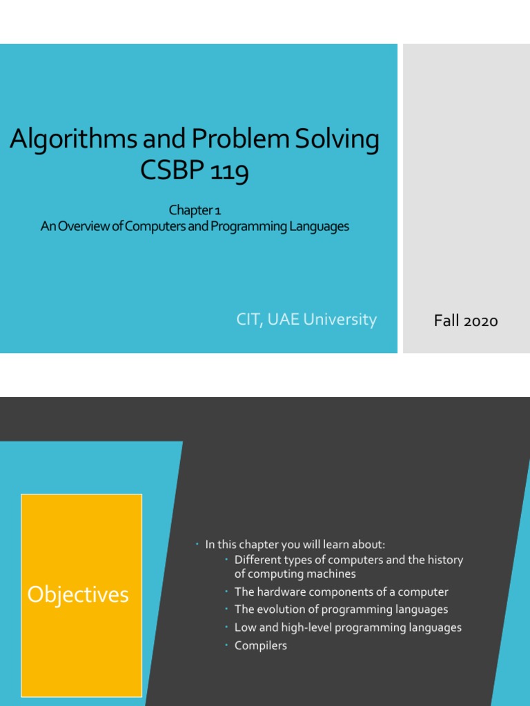 Algorithms and Problem Solving CSBP 119: CIT, UAE University | Download ...