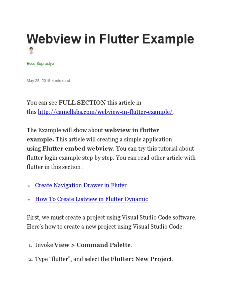 Webview in Flutter Example 4 | PDF | Ios | Computer Engineering