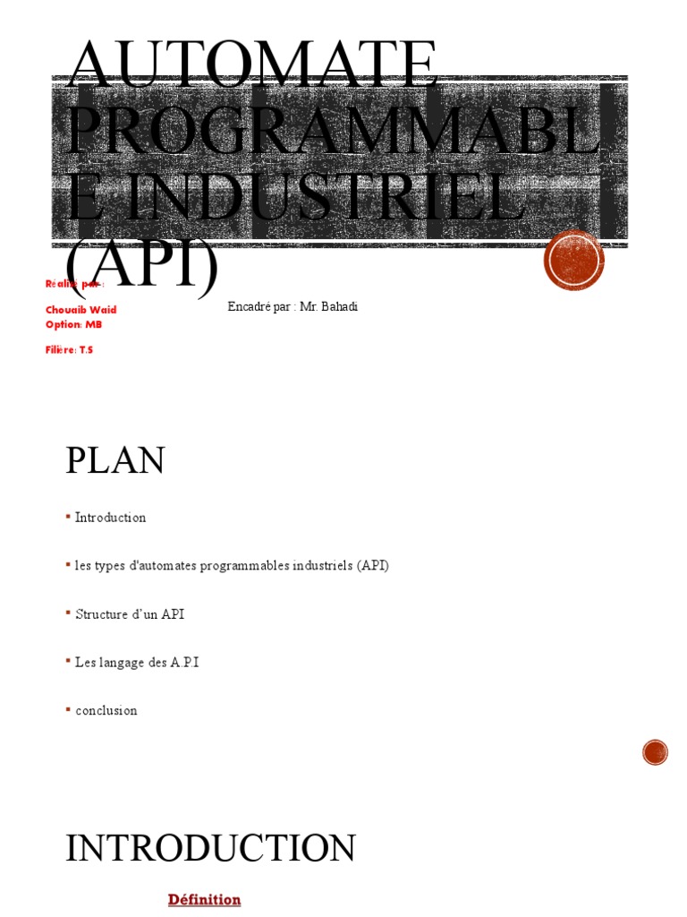 Automate Programmable Industriel (API) | PDF | Automate programmable industriel | Informatique
