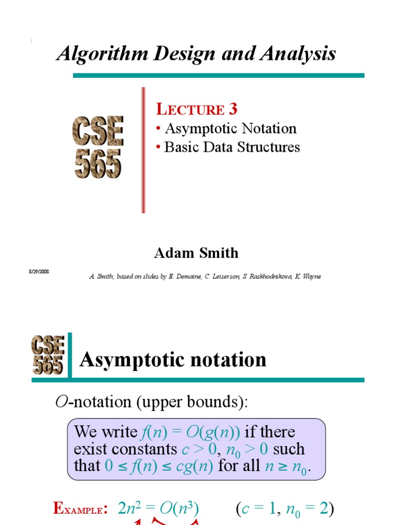 Asymptotic Notation in Algorithm Analysis | PDF | Time Complexity ...