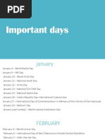 National and International Important Days PDF | PDF | Wellness | Medical
