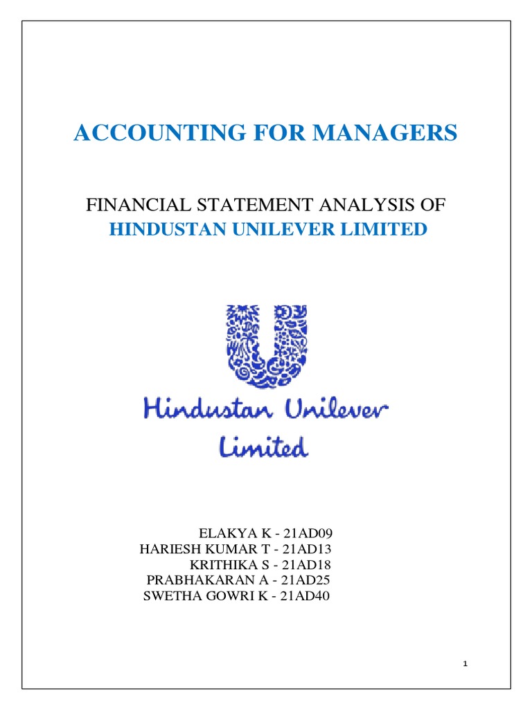 HUL Report | PDF | Equity (Finance) | Expense