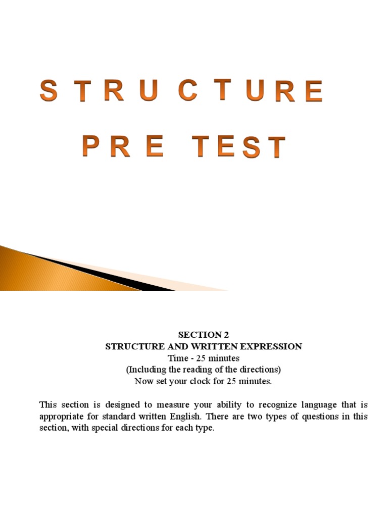 Structure and Written Pre Test | PDF | Solar System