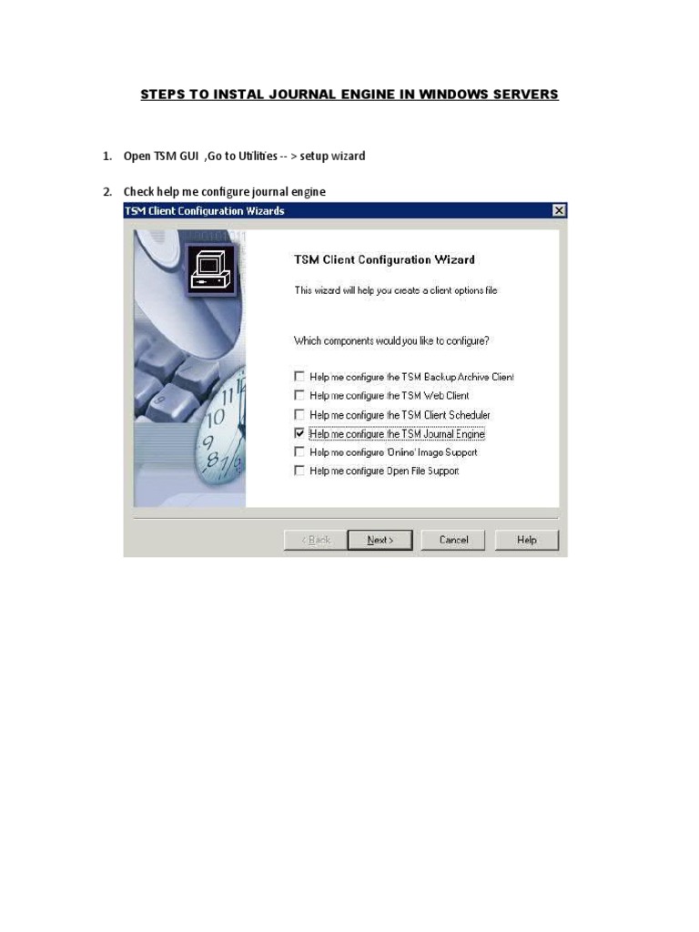 Steps To Instal Journal Engine in Windows Servers | PDF