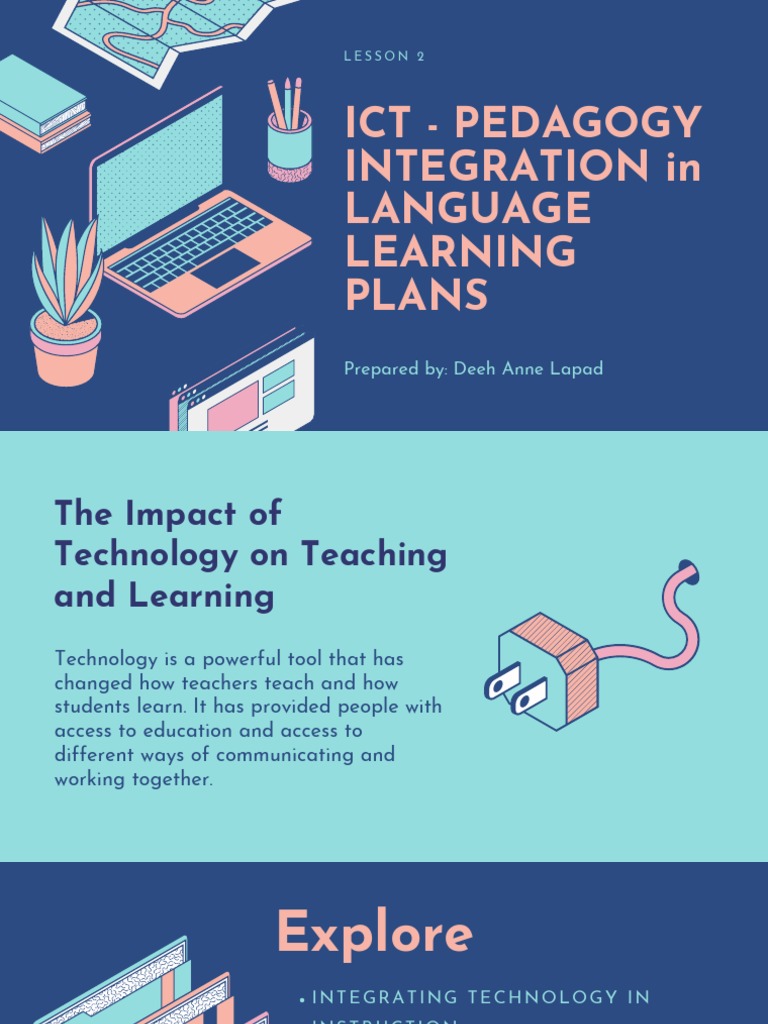Ict - Pedagogy Integration in Language Learning Plans: Prepared By ...
