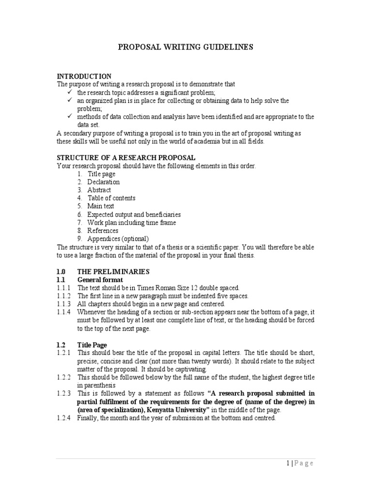 Annex 2 Proposal Writing Guidelines | PDF | Theory | Thesis