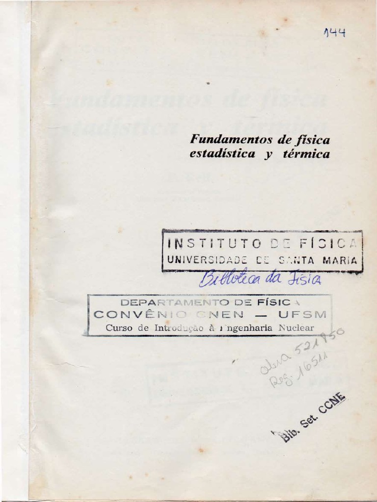 Fundamentos de Física Estadísitica y Térmica by Frederick Reif | PDF ...