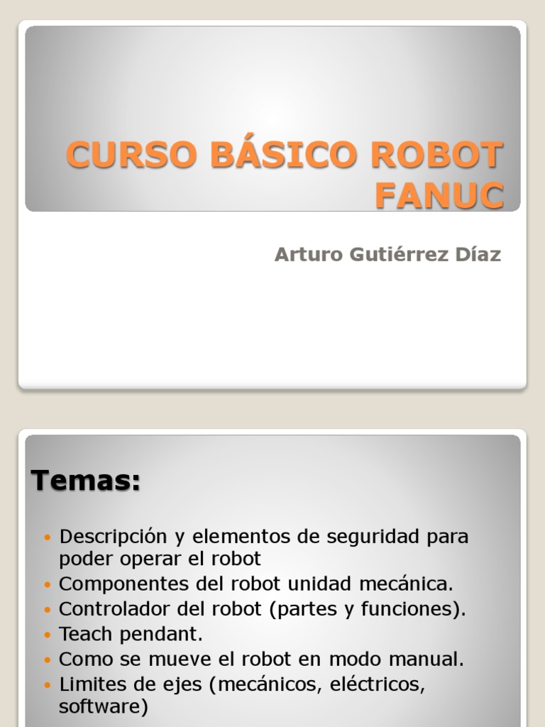Curso Basico Robot Fanuc Upa | PDF | Robótica | Robot