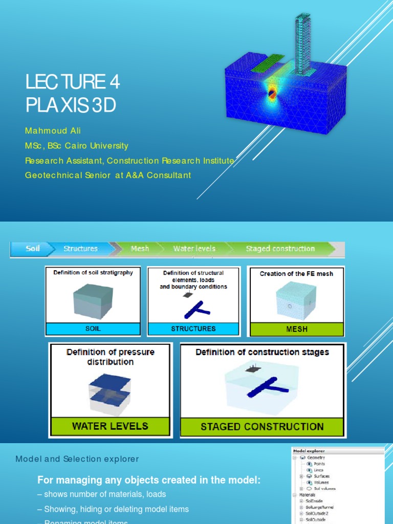 Plaxis 3D | Download Free PDF | Rotation | Geometry