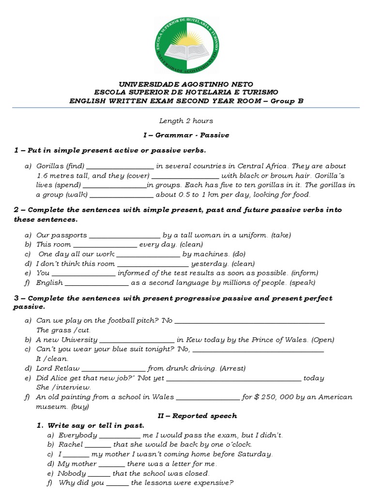 Final English Written Exam Room 1 | PDF | Grammar | Linguistic Morphology