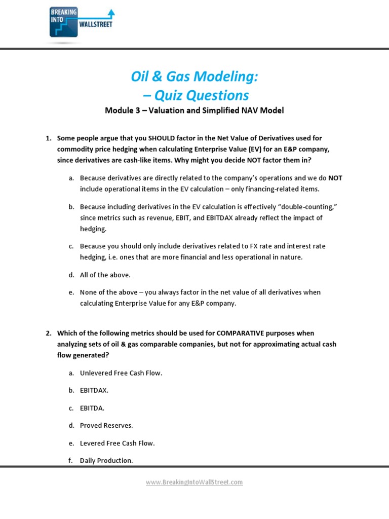 Valuing an Early-Stage Oil and Gas Company with Significant Future ...