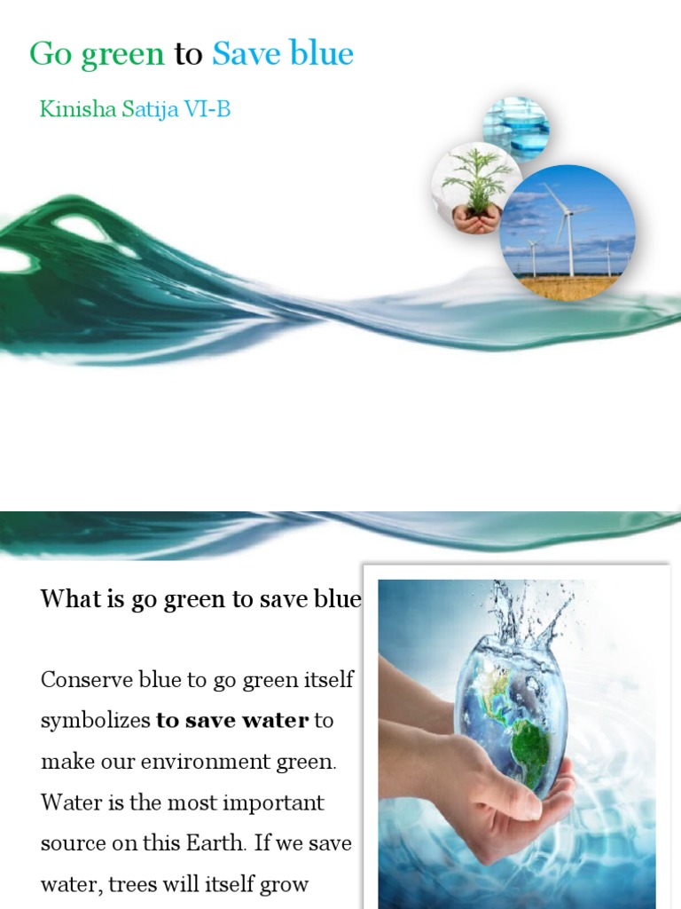 Go Green To Save Blue | PDF
