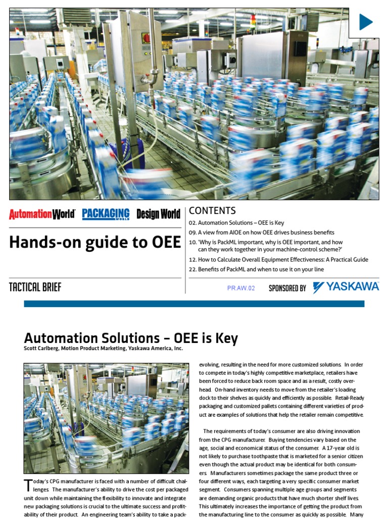 OEE - Hands On Guide To OEE - PR - AW.02 | PDF | Automation | Packaging ...