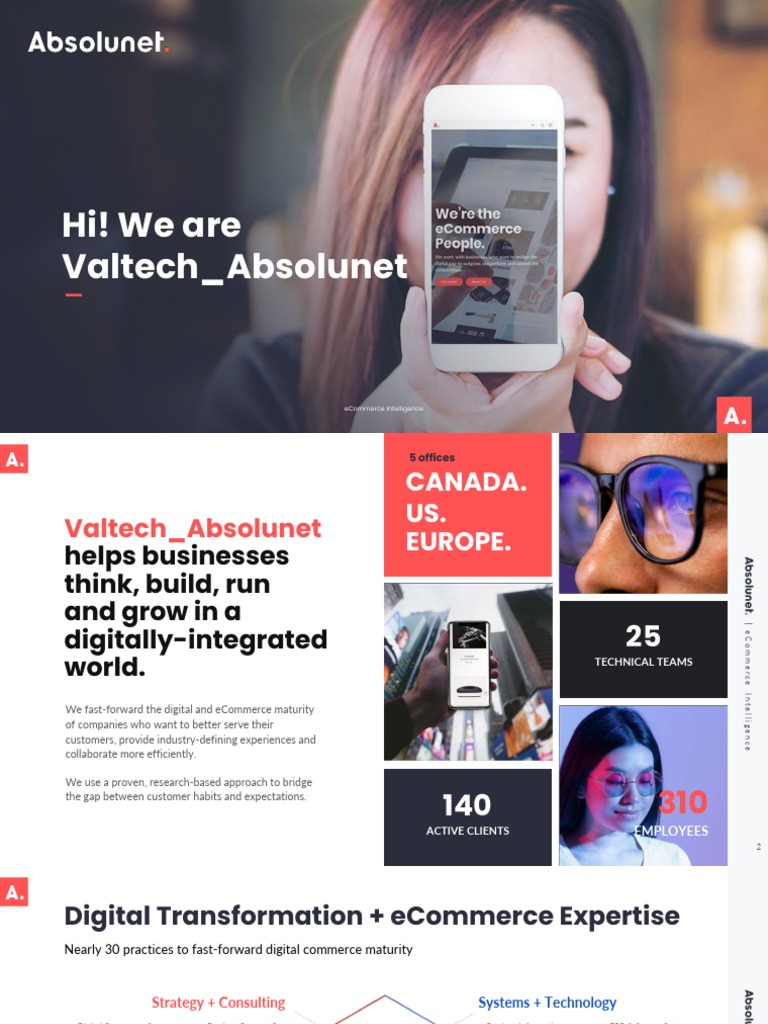 Hi! We Are Valtech - Absolunet: Ecommerce Intelligence | PDF | E Commerce | Retail