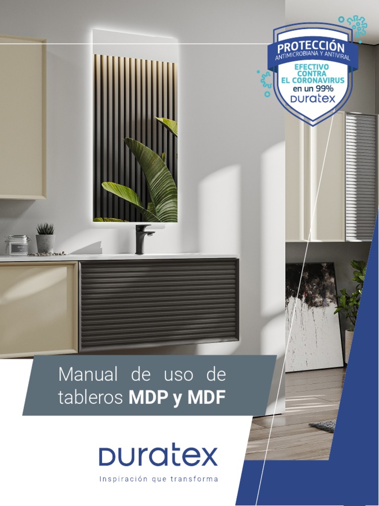 Manual de Uso de Tableros MDP y MDF Duratex 2021 | PDF | Tornillo | Madera