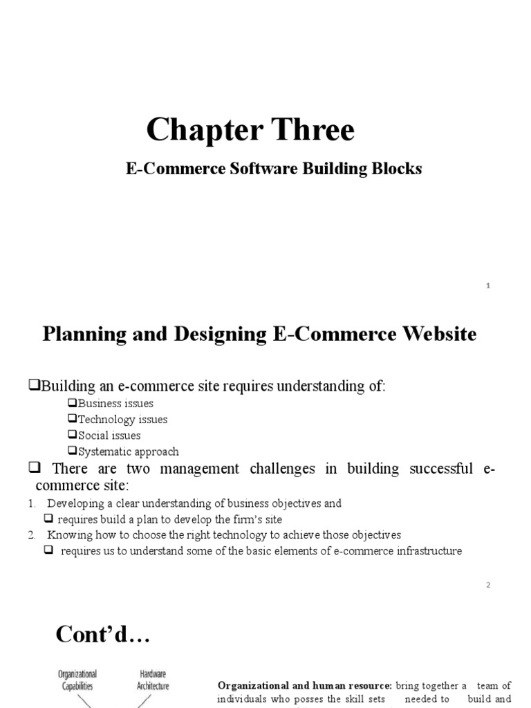 Chapter Three: E-Commerce Software Building Blocks | Download Free PDF ...